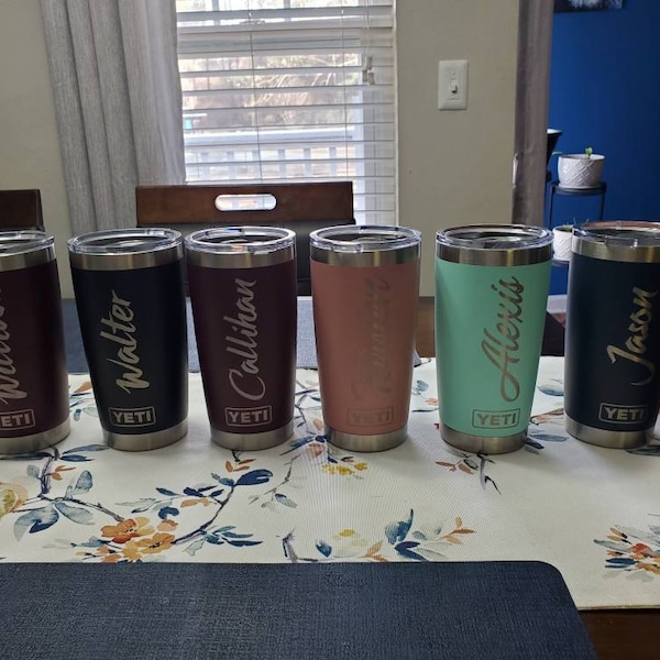 Customizable Power Pink YETI Ramblers-laser Engraved - Etsy