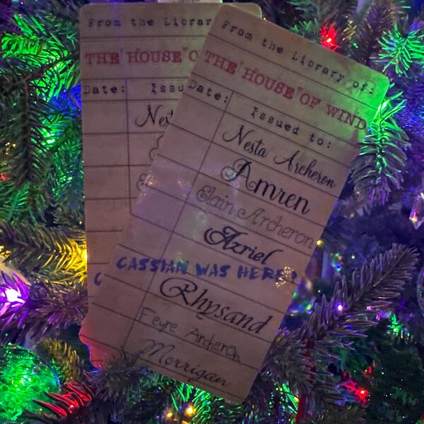 ACOTAR House of Wind Library Card Bookmark | A Court of Thorns and ...