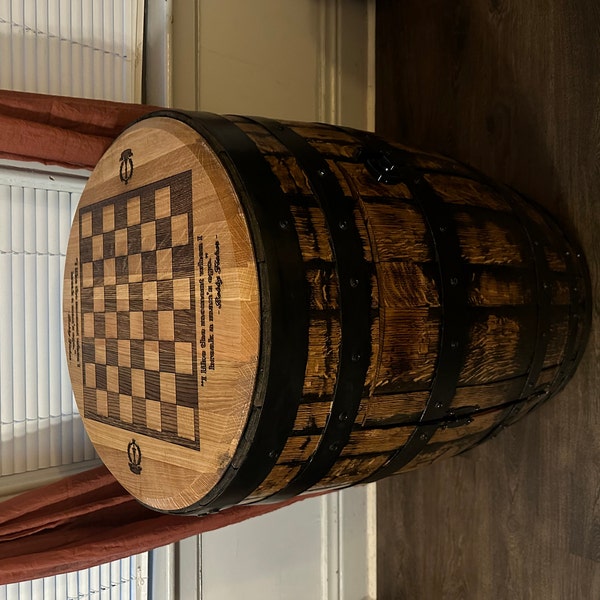Bourbon Barrel Head Chess Set Made From All Real Wood - Etsy