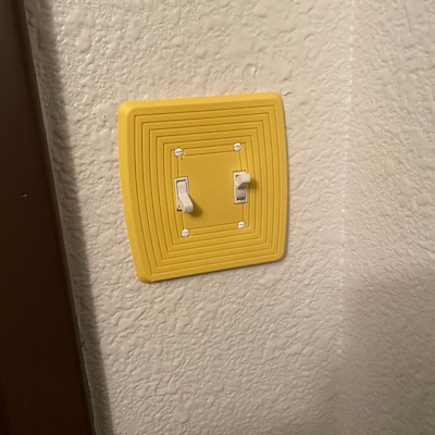 Minimalist Mid Century Modern Dual Toggle Switch Plate Cover With Retro ...