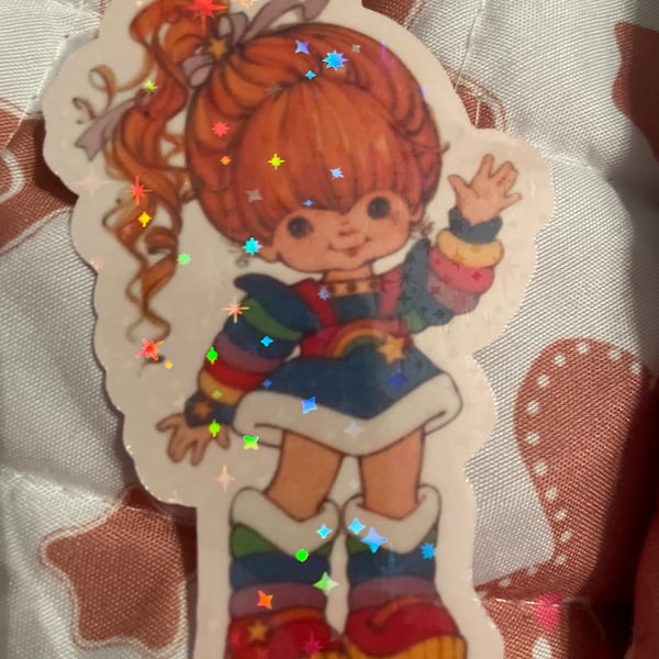 Vintage Style Holographic Rainbow Girl & Friends Stickers! *YOU CHOOSE ...