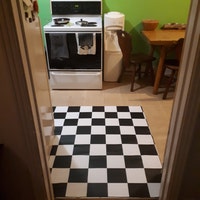 Black & White Checker Solid Tile Wall Stair Floor Self Adhesive Vinyl ...