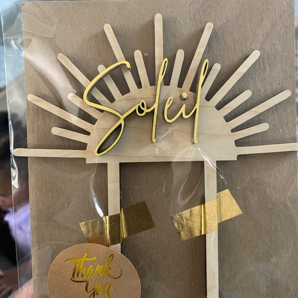Sun Cake Topper, Boho Sun Cake Topper, First Trip Around the Sun ...