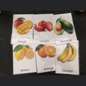 FRUITS real Pictures 50 Editable Montessori Cards Flash Cards ...