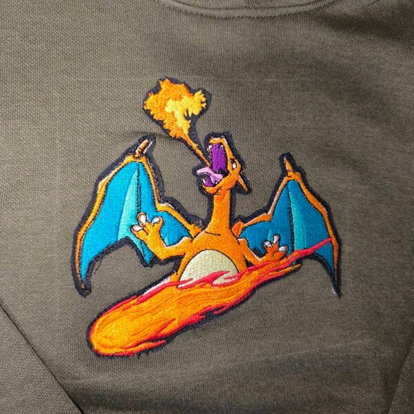 Charizard Embroidery Design,pokemons Embroidery File, Anime Machine ...