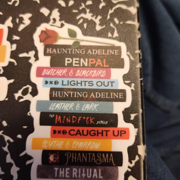 Dark Romance Book Stack Sticker, Bookish Sticker, Smut, Spicy, Kindle ...