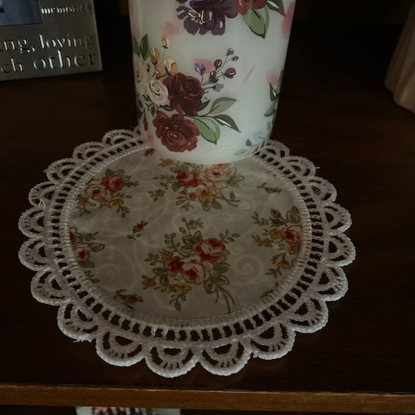 Crochet Lace Coaster ITH Machine Embroidery Designs: Cocktail Napkin ...