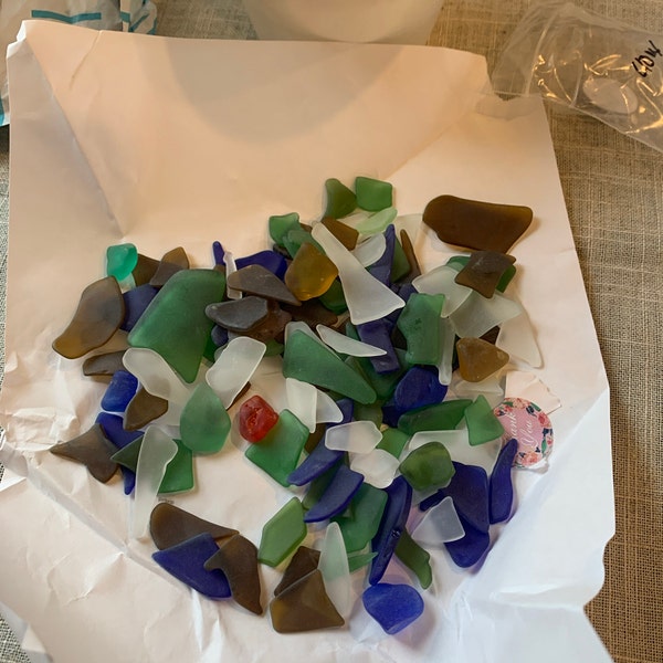 40 Pieces Mixed Sizes of Sea Glass Jewelry Sea Glass Ocean Glass ...