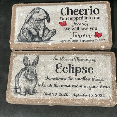 Lop Rabbit Memorial Stone. Lop Eared Rabbit. Bunny. Personalized 8x4 ...