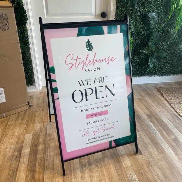 A-frame Business Sign, Business Menu, Happy Hour, Welcome Sign, Studio ...