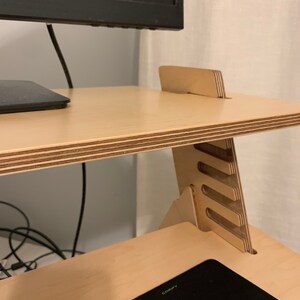 Minimal Wood Standing Desk Converter, Convertible Standing Desk, Desk ...