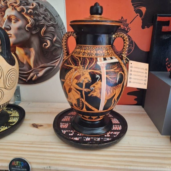 Red Figure Pottery, Kylix Shows Achilles With Patroclus,21cm Diameter ...