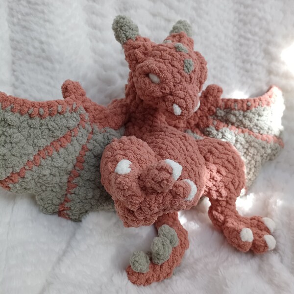 Crochet Wyvern Pattern, Dragon Hatchling, Amigurumi, Tutorial, Plushie ...