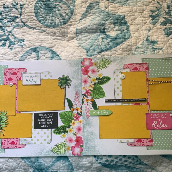 Stay Fierce, Girl Themed DIY 2 Page Scrapbooking Layout Kit, DIY Family Craft Kit, Family Home ...