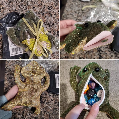 Frog Plush Dice Holder, Frog Plushie Dice Bag Dnd, Dice Storage ...