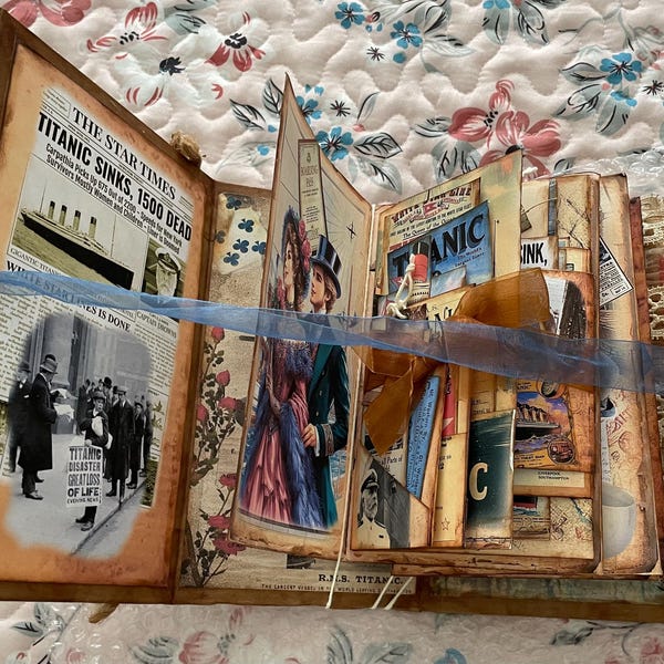 Made to Order Titanic Journal, Personalized Junk Journal, Handmade Book ...
