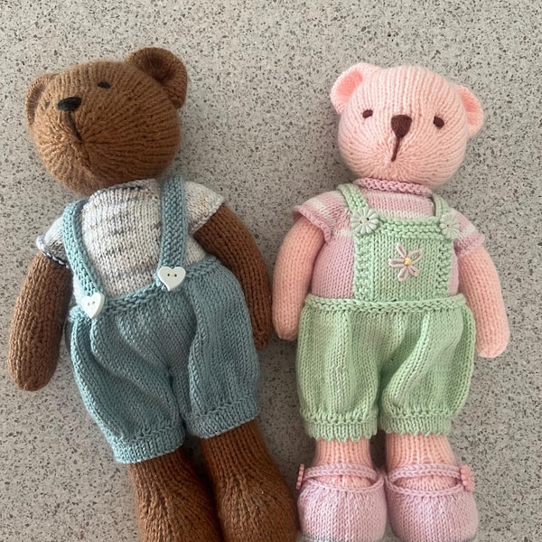 CANDY Bear Knitting Pattern: (11.6”/29.5cm), Teddy Bear in Clothes ...