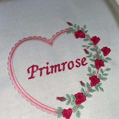 Heart With Roses Embroidery Designs Flower Embroidery Design Machine ...