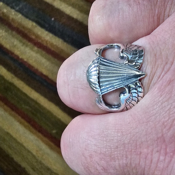 U.S. Army Airborne Basic Parachutist Badge Jump Wing Ring - Etsy