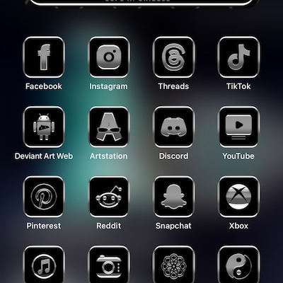 AMETAL Theme App Icon Set, Custom Icons for iPhone and Android Home ...