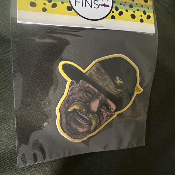 Cowboy Fly Fishing Sticker, Western Sticker, Trout Sticker, Rifle ...