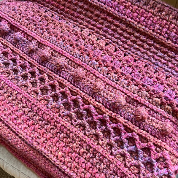 Easy Crochet Modern Blanket Pattern, Video Tutorial + Chart, Crochet ...
