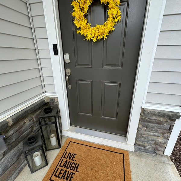 Live Laugh Leave Doormat, Funny Doormats, Funny Door Mats, Go Away ...
