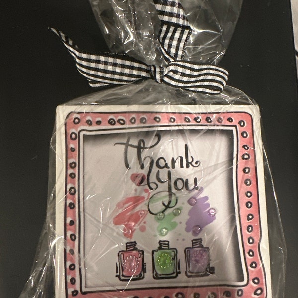 Thank You for Nail Tech / Manicurist. 4.25x4.25 Ceramic Tile Sign With ...