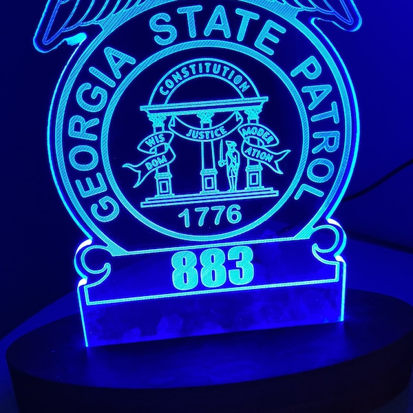Georgia State Police Badge - Vector DXF, AI and SVG File - Digital File ...