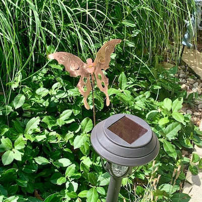 Copper Cattail Wind Chime Garden Stake - Etsy
