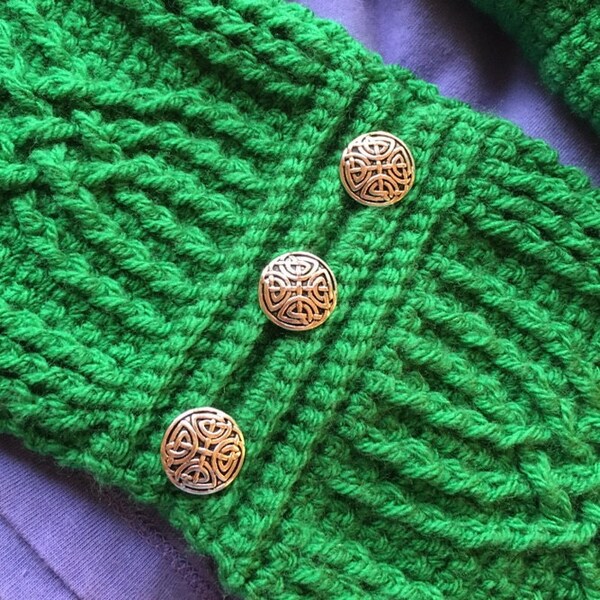 5 Silver Metal Buttons Celtic Knot Buttons 5 Gaelic Irish Ireland ...