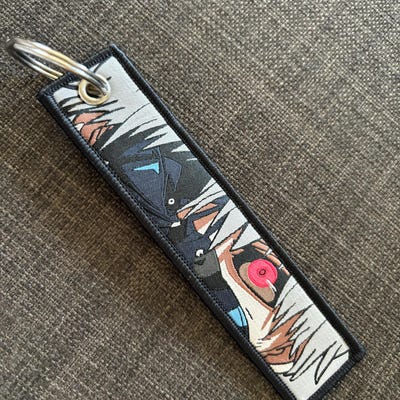 Anime Embroidered Jet Tag Keychain Keyring - Etsy