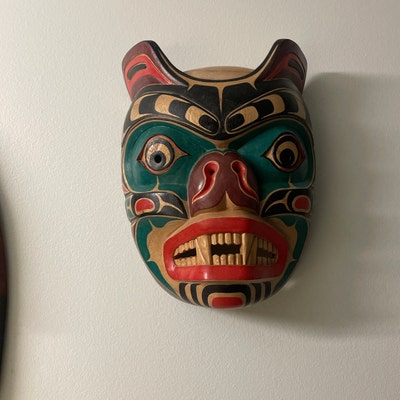 Killer Whale Mask Orca Native American Shaman's Ceremonial Hand Carved ...