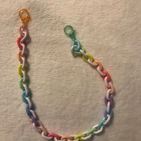 Chunky Pastel Belt Chain - for Decora/ Fairy Kei/ Pride/ Kandi ...