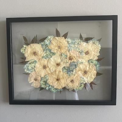 11x14 Custom Floral Shadow Box Wedding Flower Shadow Box Funeral ...