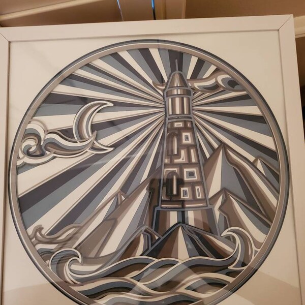 Lighthouse 3D Mandala SVG Files, Patterns Files for Laser Cutting ...