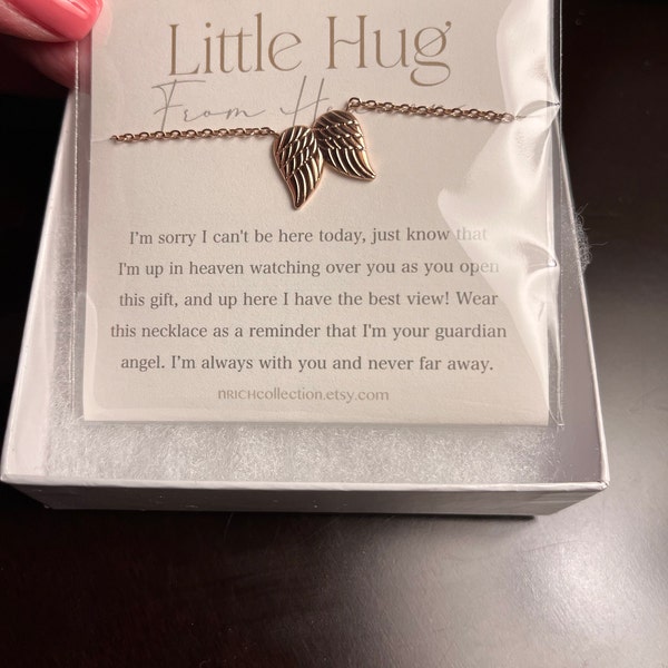 Hug From Heaven Gift From Angel Wings Necklace Gift From Heaven ...