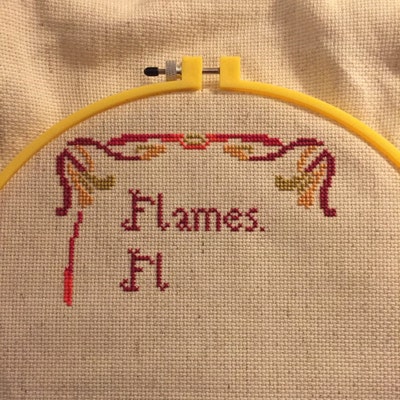 PATTERN Instant Download Flames. Flames on the Side of My Face Cross ...