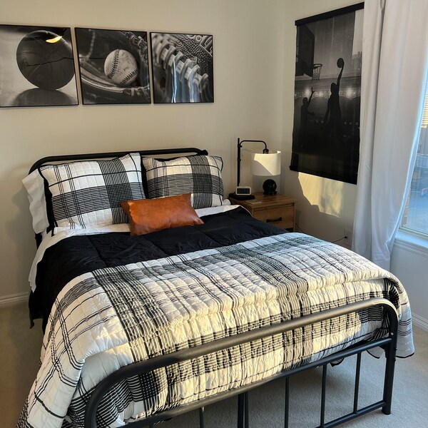 Black and White Sports Art, Sports Wall Art Prints, Kids Room Art, Set ...