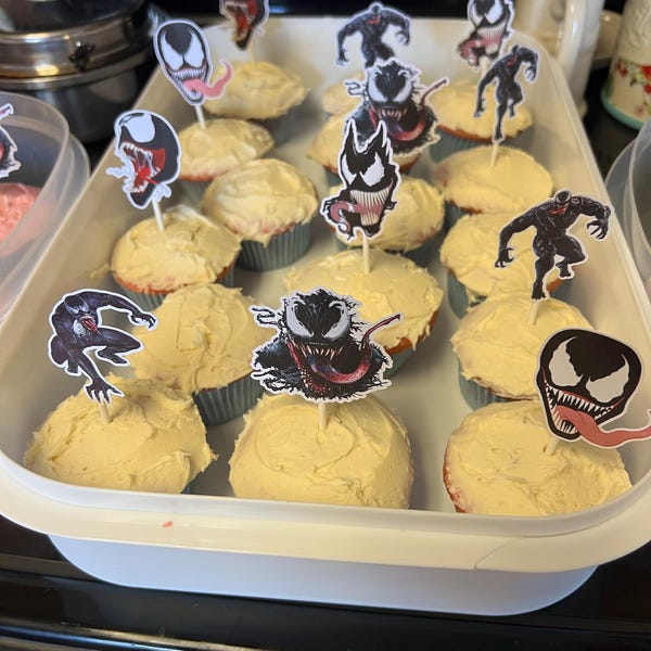 Venom Cupcake Toppers: Birthday Party Decorations - Etsy