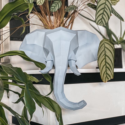 Deer Head Wall Trophy Papercraft Template, Origami, PDF Download DIY - Etsy