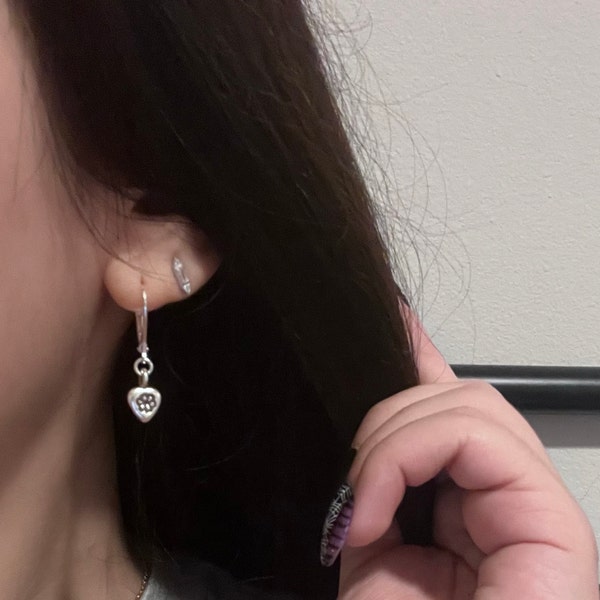 Extra Small Sterling Silver Flower Earrings on Lever Backs, Petite ...