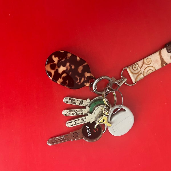 Dark Tortoise AirTag Case, for Your Keys, Handbag, Backpack, Pets ...