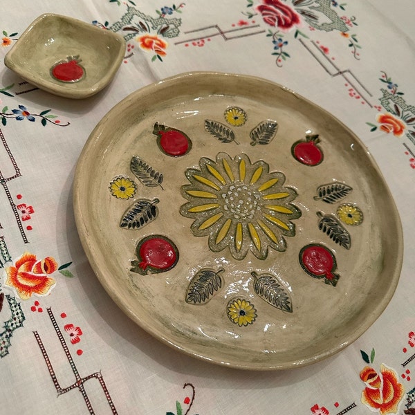 Menorah Large Ceramic Chanukkiah, One of a Kind Pottery Handmade ...