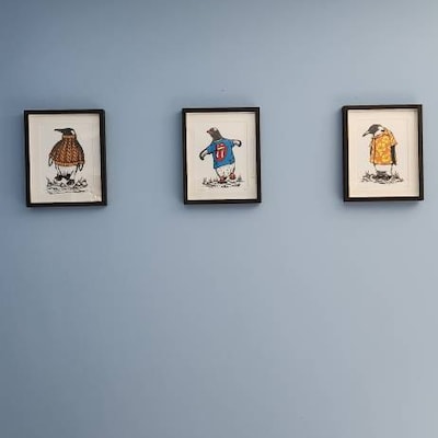 Magpie in Fez Handmade Linocut Bird Art Print - Etsy