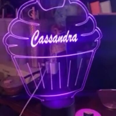 Cupcake Night Light up Table Desk Lamp Cup Cake LED - Etsy