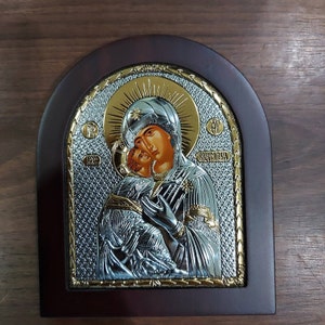 Virgin Mary Three-handed Silver Christian Orthodox Icon / - Etsy