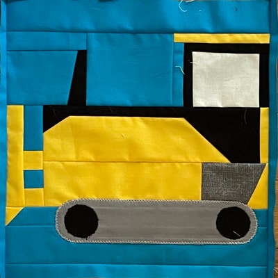 Bulldozer or Earthmover PDF Quilt Block Pattern - Etsy