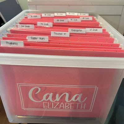 Kids File Box , Memory Box , Milestone Tote , School Organization ...