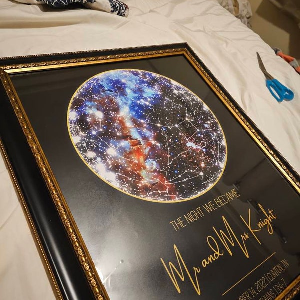 Custom Star Map, Constellation Chart Printable, Custom Star Chart ...